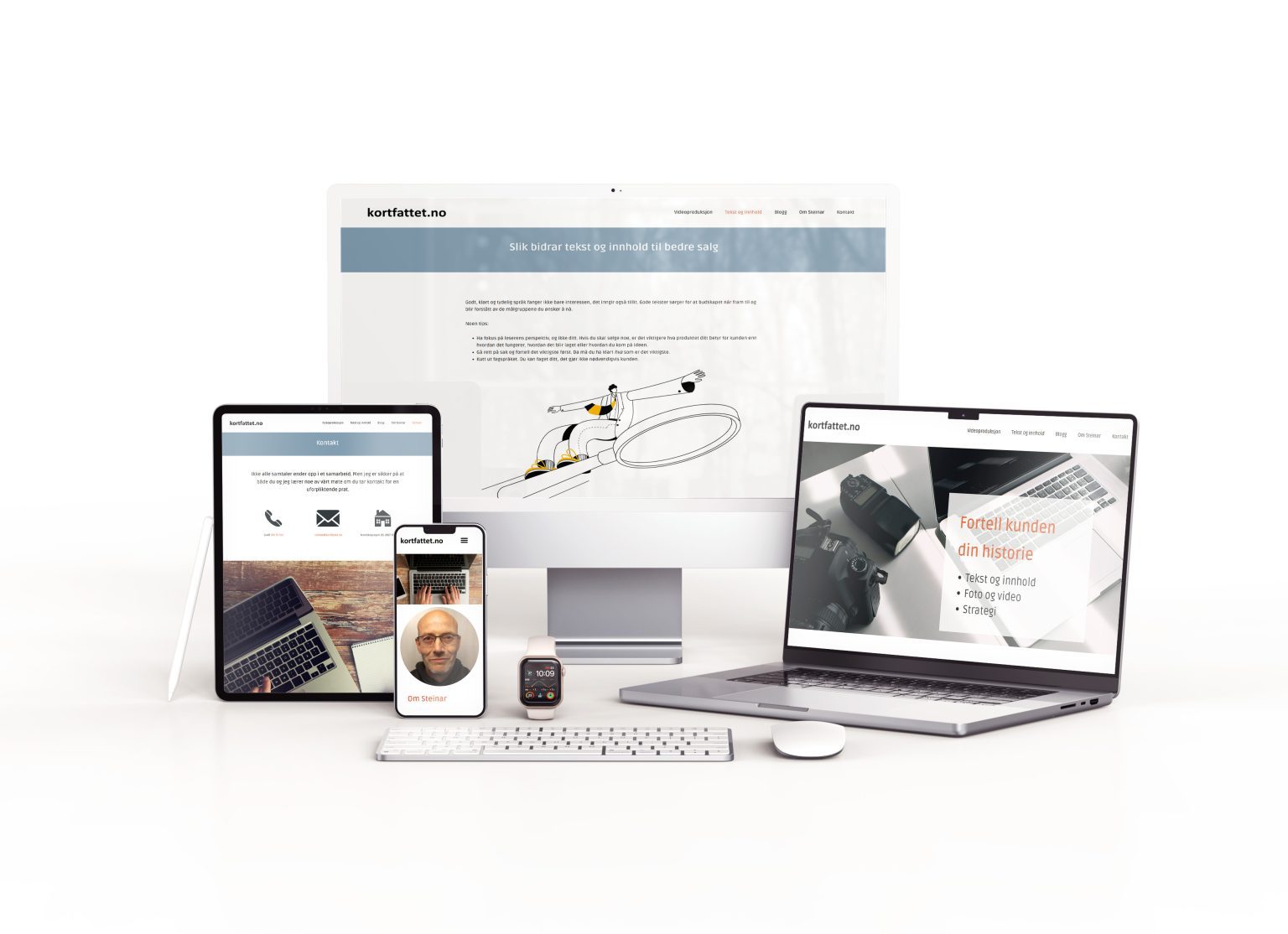 Webutvikling for Kortfattet.no - Sveum Design